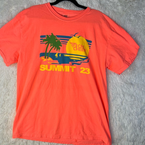 Comfort Colors | Tops | Comfort Colors Tech Cheer Tesla Summit 223 Neon ...